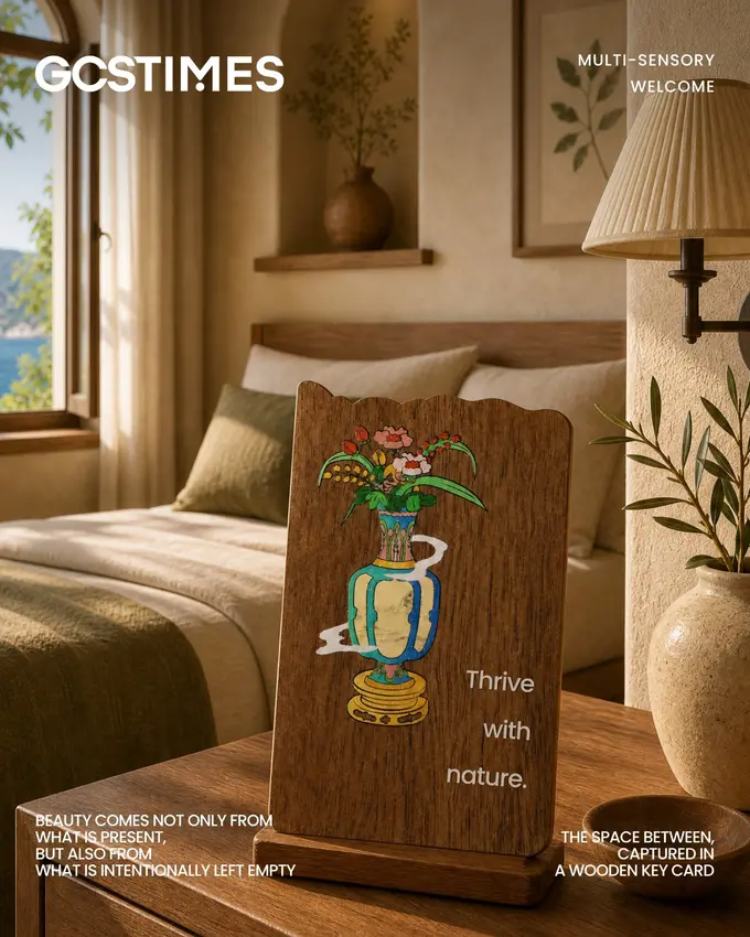 The Space Between, Captured in a Wooden Key Card - Hospitality Net